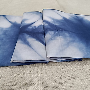 Trade Star Shibori Fabric Indian 100% Cotton 5 Yard Fabric Handmade Fabric for Dressmaking Indigo Tie Dye Fabric Natural Dye Fabric for Sewing Fall Decor Throw Fabric (Pattern 12)