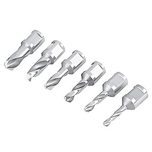 Accusize Industrial Tools 6pcs/Set H.S.S. Fully Ground Drill Set with 3/4" Weldon Shank, 1inch Cutting Depth, 0519-2501