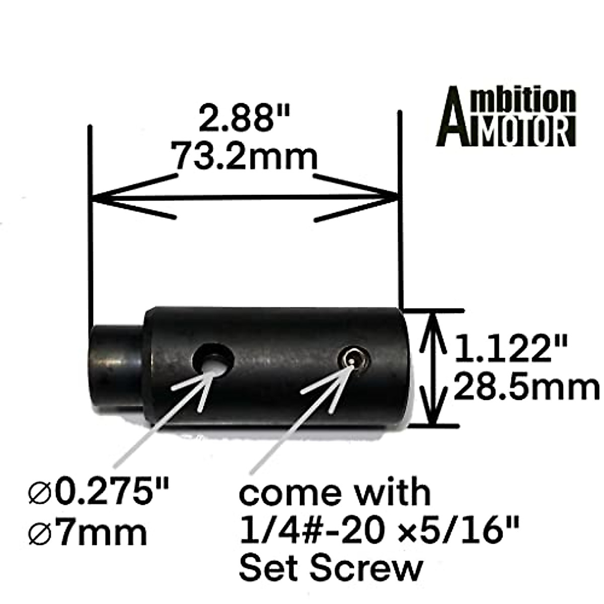 AMBITIONMOTOR Salt Spreader Spinner Hub Replaces Buyers 3007809 for TGSUV1B with Installed Set Screw