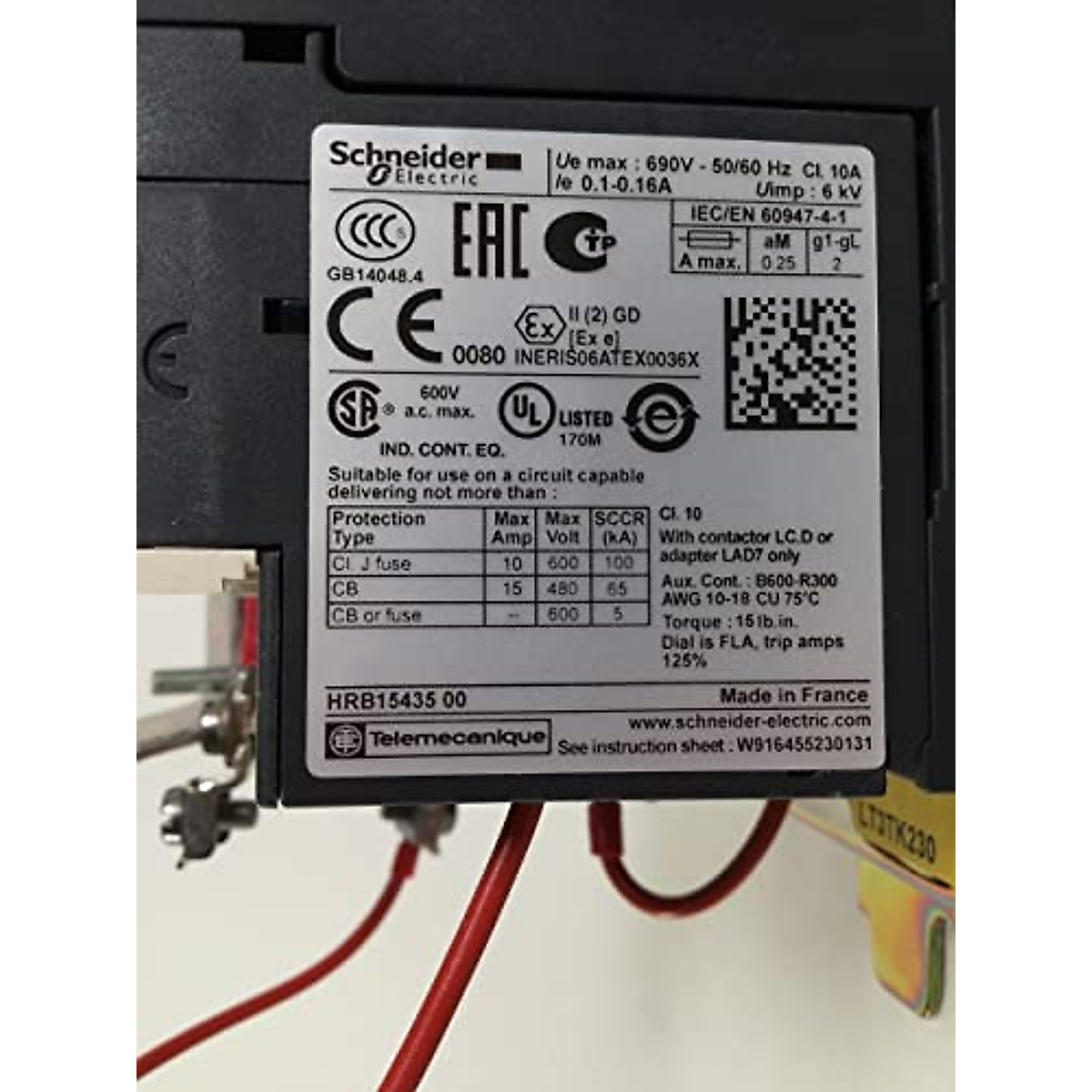 Schneider Electric LT3TK230 Thermal time Relay Protection Relay TeSys New NFP