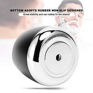 POCREATION Men's Shaving Razors Stand, Aluminum Manual Beard Shaving Razors Stand Safety Shaver Holder Base Accessory for Household