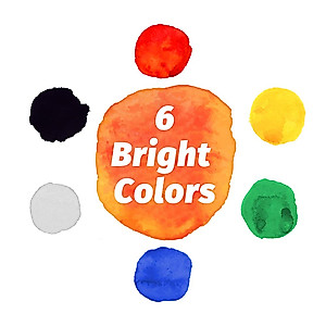 Finger Paint for Toddlers Non-Toxic Washable, 6 Bright Colors Painting for Kids DIY Crafts Painting, School Painting Supplies, Gifts for Kids (6 x 35ml)