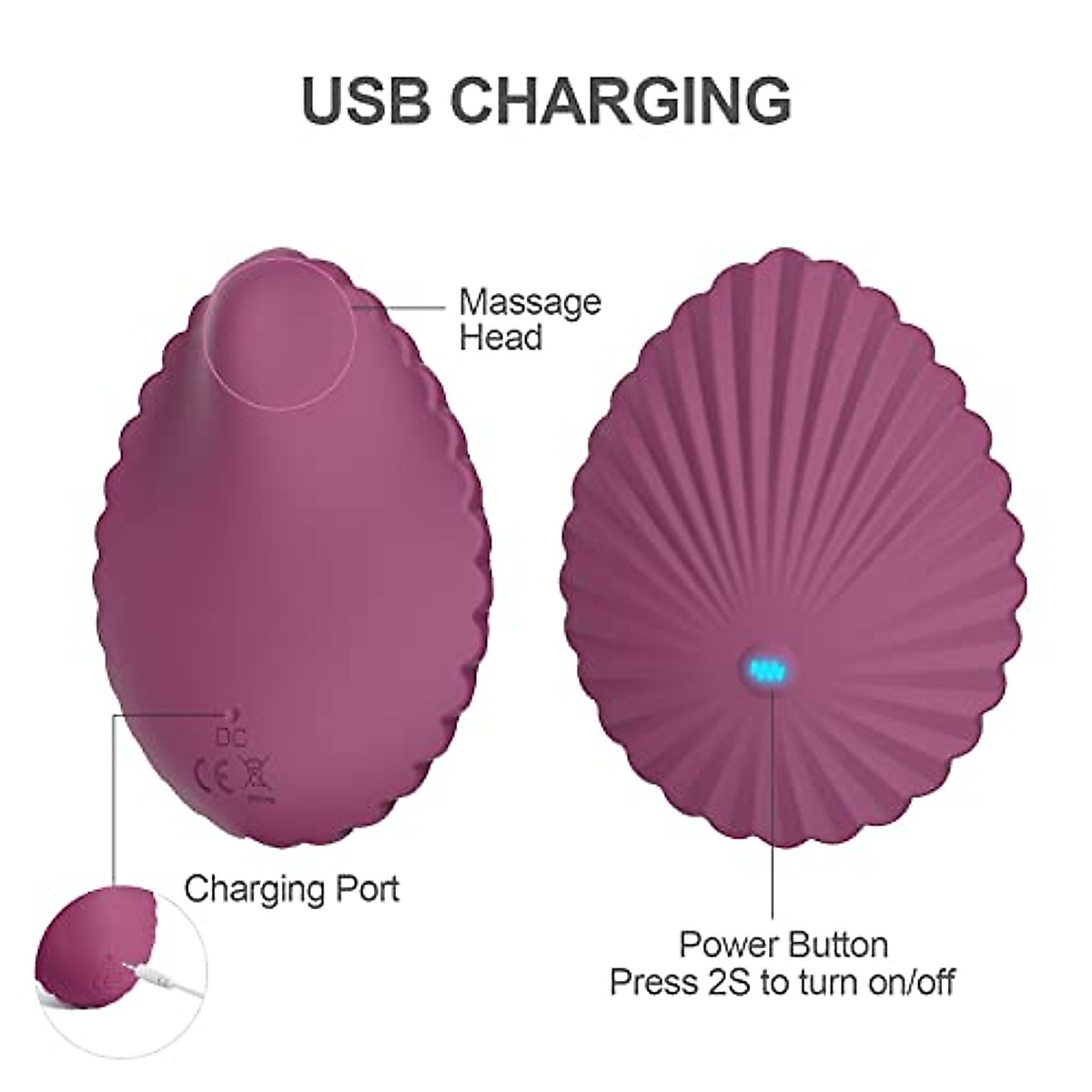 Lactation Massager for Breastfeeding, Pumping, 10 Vibration Modes for Improve Milk Flow, Breastfeeding Experience(Purple)