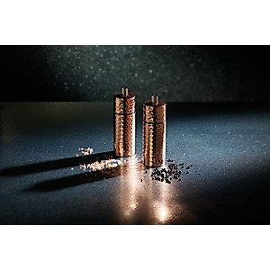 KitchenCraft Master Class Hammered Copper-Effect Pepper Mill, 15 cm (6"), 4.7 x 4.7 x 15 cm
