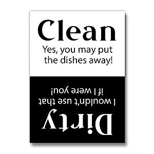 Clean Dirty Dishwasher Magnet Sign The Best Kitchen Accessory