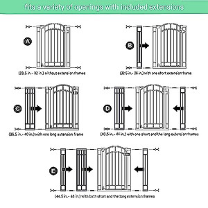 Summer Multi-Use Decorative Extra Tall Safety Pet and Baby Gate, 28.5"-48" Wide, 36" Tall, Pressure or Hardware Mounted, Install on Wall or Banister in Doorway or Stairway, Auto Close Door - Bronze