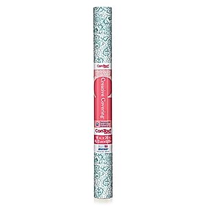 Con-Tact Brand Creative Covering Self-Adhesive Vinyl Drawer and Shelf Liner, 18" x 9', Monaco Teal