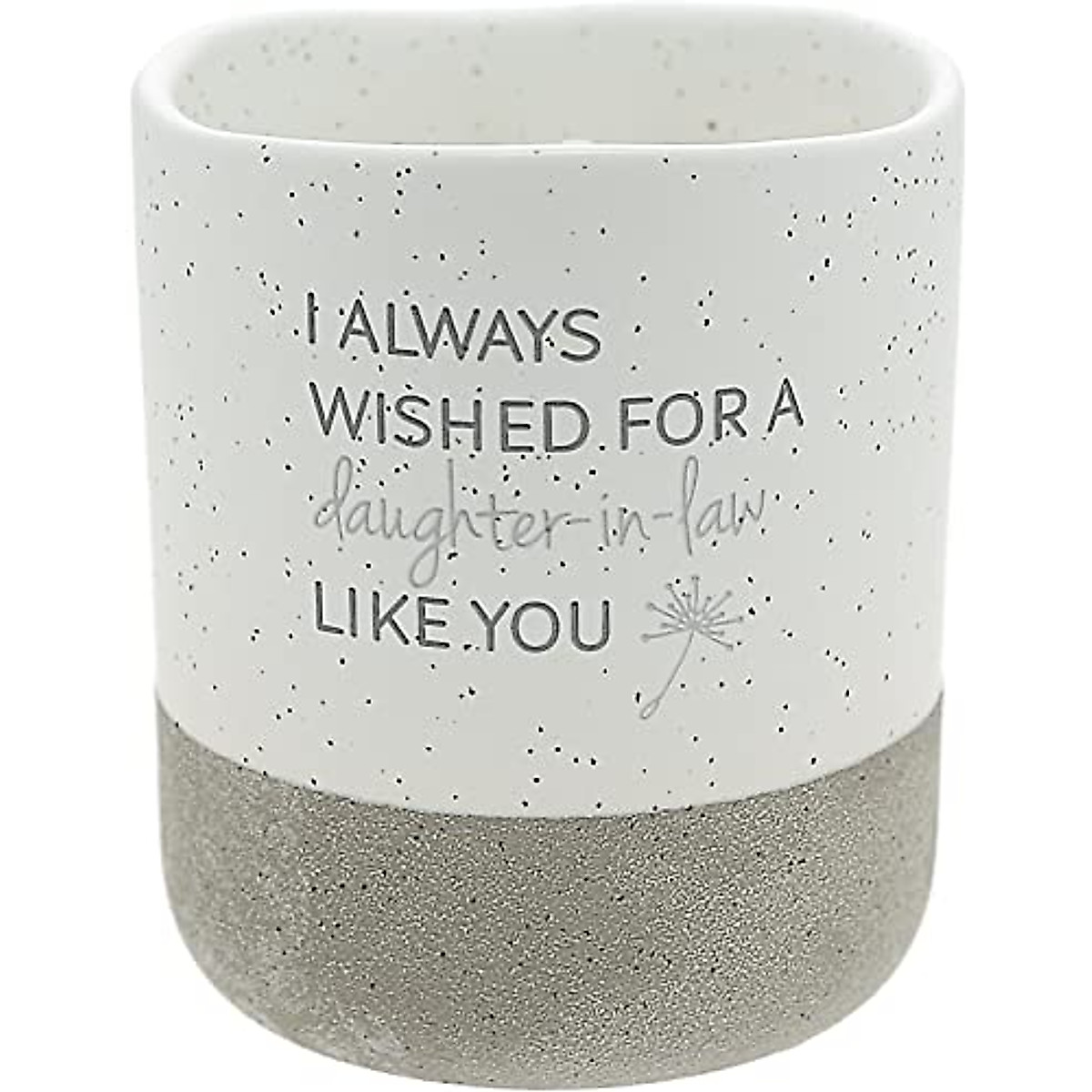 Pavilion - I Always Wished for A Daughter-in-Law Like You - 10-Ounce Surprise Hidden Message Natural Soy Wax Candle Cotton Scented, 1 Count (Pack of 1), 3.5” x 4”