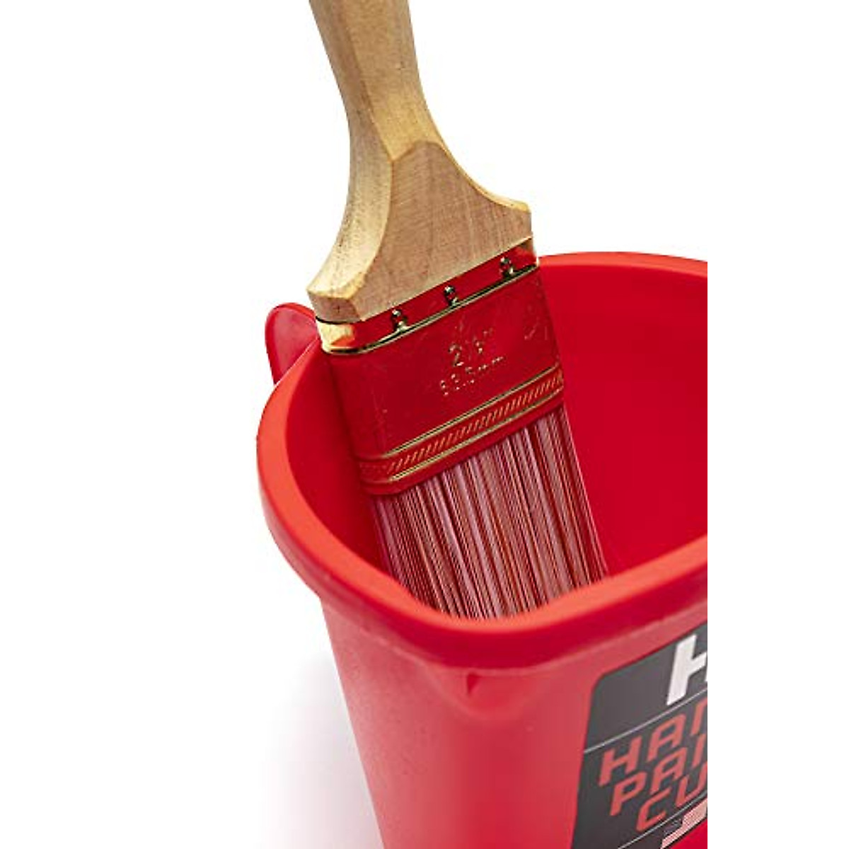 HANDy Paint Cup Holds 16 oz. of Paint or Stain, Integrated Magnetic Brush Holder, Ideal for Trim Work, Touch-ups, 1 Pack