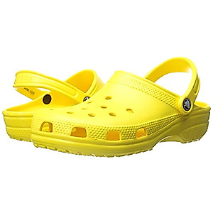 Crocs Unisex-Adult Classic Clogs (Best Sellers), Lemon, 9 Men/11 Women