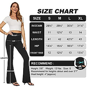 TNNZEET Women’s Flare Yoga Pants, Bootcut High Waisted Casual Wide Leg Leggings