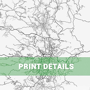 Dear Mapper Jerusalem View Abstract Road Modern Map Art Minimalist Painting Black and White Canvas Line Art Print Poster Art Print Poster Home Decor (Set of 3 Unframed) (16x24inch)