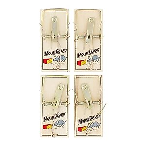 Pestguard Classic TM2 Wooden Mouse Traps – (Pack of 4) Effective, Reusable, and Humane Solution for Mouse Control. Eco-Friendly and Cost-Effective. Includes Bait Trigger Mechanism