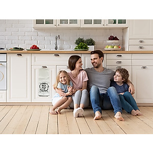 Set of 5 Sentiment Kitchen Dish Towels - Teacher Gift, Christmas Gift for Women, Hostess Gift, White Flour Sack Baking and Cooking Related Kitchen Towels Gift Set - Comes in Organza Gift Bag