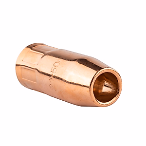 WeldForce 1/2-Inch Diameter Copper MIG Wire Welding Nozzle; Tweco® Style Compatible Nozzle; Easily Threads onto Most Standard MIG Welding Guns; 2-Pack of MIG Wire Nozzles