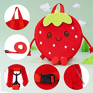 OUOZZZ 11" Cute Animal Toddler Backpack for Boys Girls, Soft Plush Bee Bag Mini Travel Backpacks with Adjustable Strap