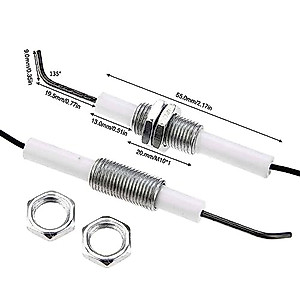 MENSI 11.8” Long Propane Push Button Piezo Igniter Kit Gas Grill/Range/Heater/Stove Spaker Generator Ignition Set 2Pcs/Lot