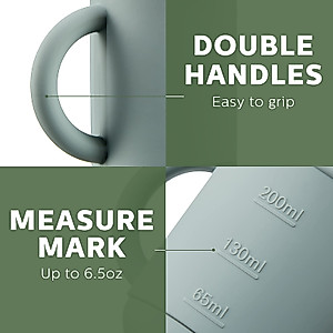 Baby Straw Cup Silicone Baby Training Cup 6 oz Infant Learning Cup Baby Training Sippy Cute Cup with Lid and Handle Baby Transition Cup for Over 6 Months Baby Infant Toddler (Seawater Green, 1)