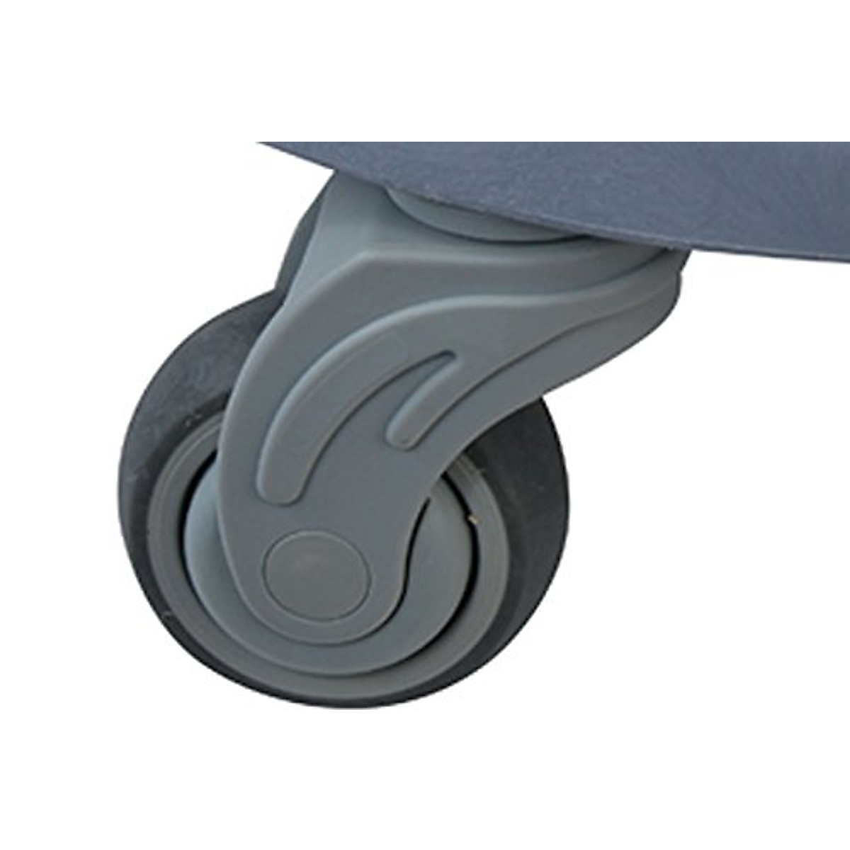 Janico 1041 Quiet Trash Can Dolly, Non Marking Casters, Round, 18"x18"x6", Grey