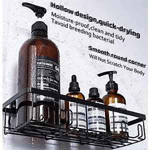 HOOSCHRT Shower Caddy Organizer 3 Pack with Hooks,Rustproof Shower Shelves and Restroom Organizer for Bathroom and Kitchen Restroom Accessories for Ultimate Organization,Space - Saving Solution