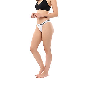 Blue 55 Women's Boyshort & Bikini Tanga underwear breathable cotton panties, tag free Brief(Medium, 3PK:1Black 1White 1H.Grey-Bikini/Tanga)