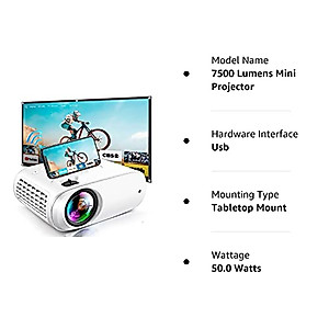 Projector with WiFi, 2023 Upgrade 9000L [100" Projector Screen Included] Projector for Outdoor Movies, 1080P Supported Mini Projector Compatible with TV Stick, iOS, Android, PS5