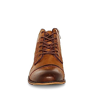 Steve Madden Men's Jefries Combat Boot, Dark tan, 11
