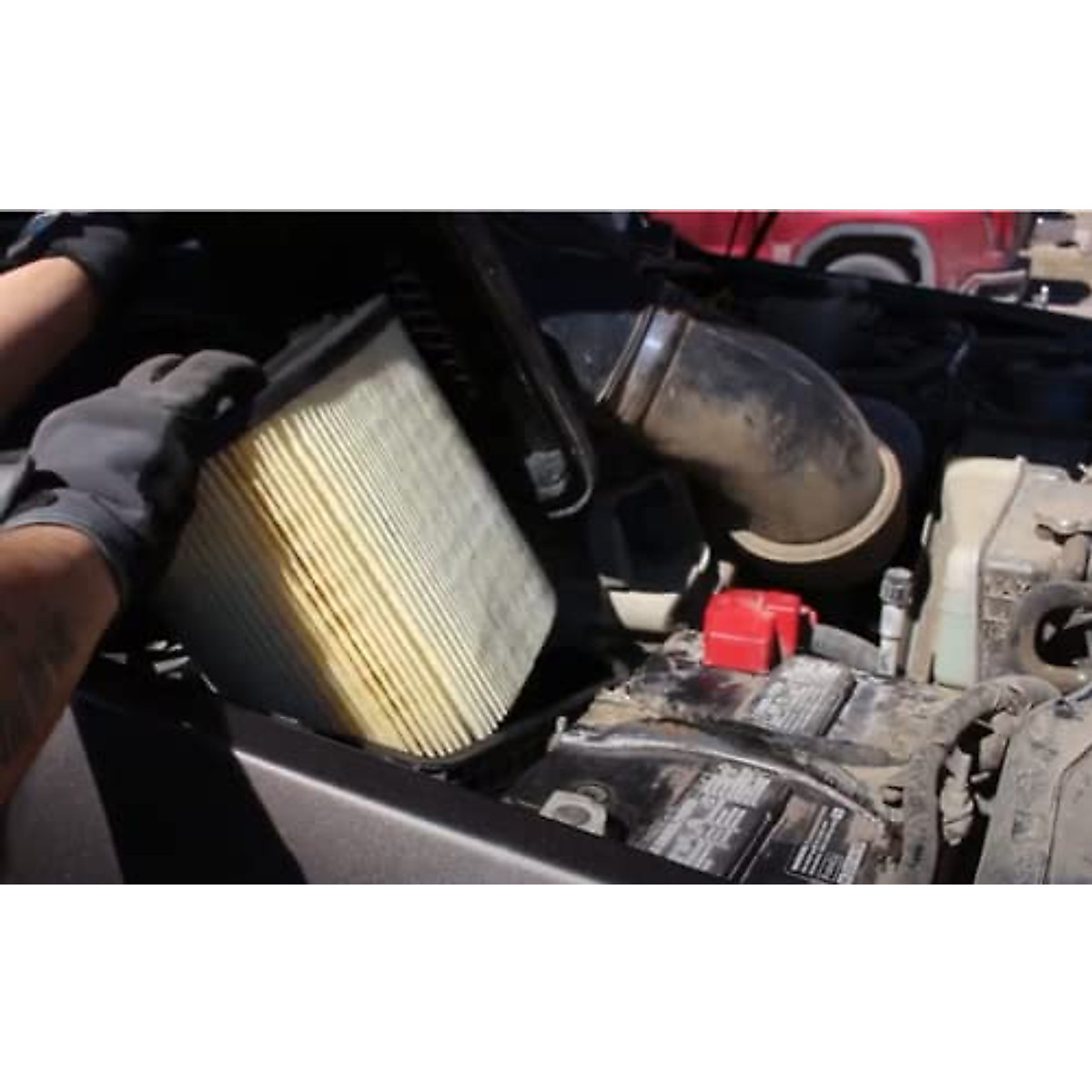 GETOPAUTO FA1927 Engine Air Filter,Fit For 2017 2018 2019 Ford F250 F350 F450 F550 Super Duty with 6.7L V8 Powerstroke Diesel Engine Replaces FA1927, HC3Z9601A,HC349601AF,PA8219