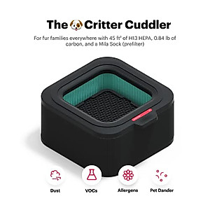 Mila Air Replacement Filter: The Critter Cuddler (H13 HEPA + 0.84 lb of Modified Granular Carbon), Best for Pets, Filters for Smoke, Allergens, Dust, Mold, Pollution & Pet Dander, 920 sq ft Coverage