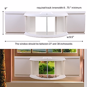 POOKULA Window Bird Feeder, 180° Clear View Bird Feeder, Durable and Elegant in-Window Bird Feeder for Watching Birds - Embrace The Delight of Bird Feeder.