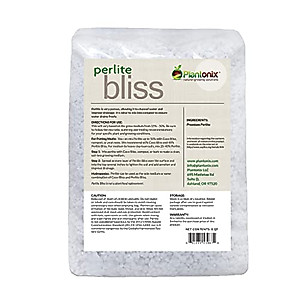 Organic Perlite Bliss - Horticultural Soil Amendment for Healthy Plants and Garden Soil! All Natural Perlite Improves Nutrient Absorption, Root Growth, and Water Drainage! (8 Quarts)