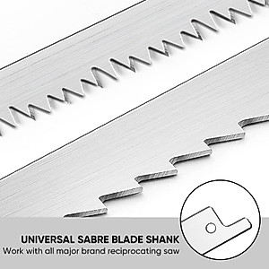 JIAYOUBAO 6 Pack Stainless Steel Frozen Meat Bone Cutting Reciprocating Saw Blades for Beef Turkey Sheep Wood Pruning Sawzall Blades