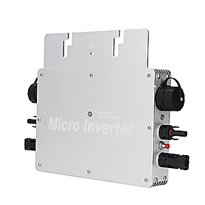 600W WIFI Control Power Inverters, Automatic Identification Solar Power Grid Tie Micro Inverter AC120 230V(Silver US Plug)