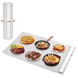 Portable Food Warmers,Electric Warming Tray Hot Tray Heating Mat Food Warmer Heating Pad Keep Foods Warming for Gatherings,Parties, Auto Shut-Off