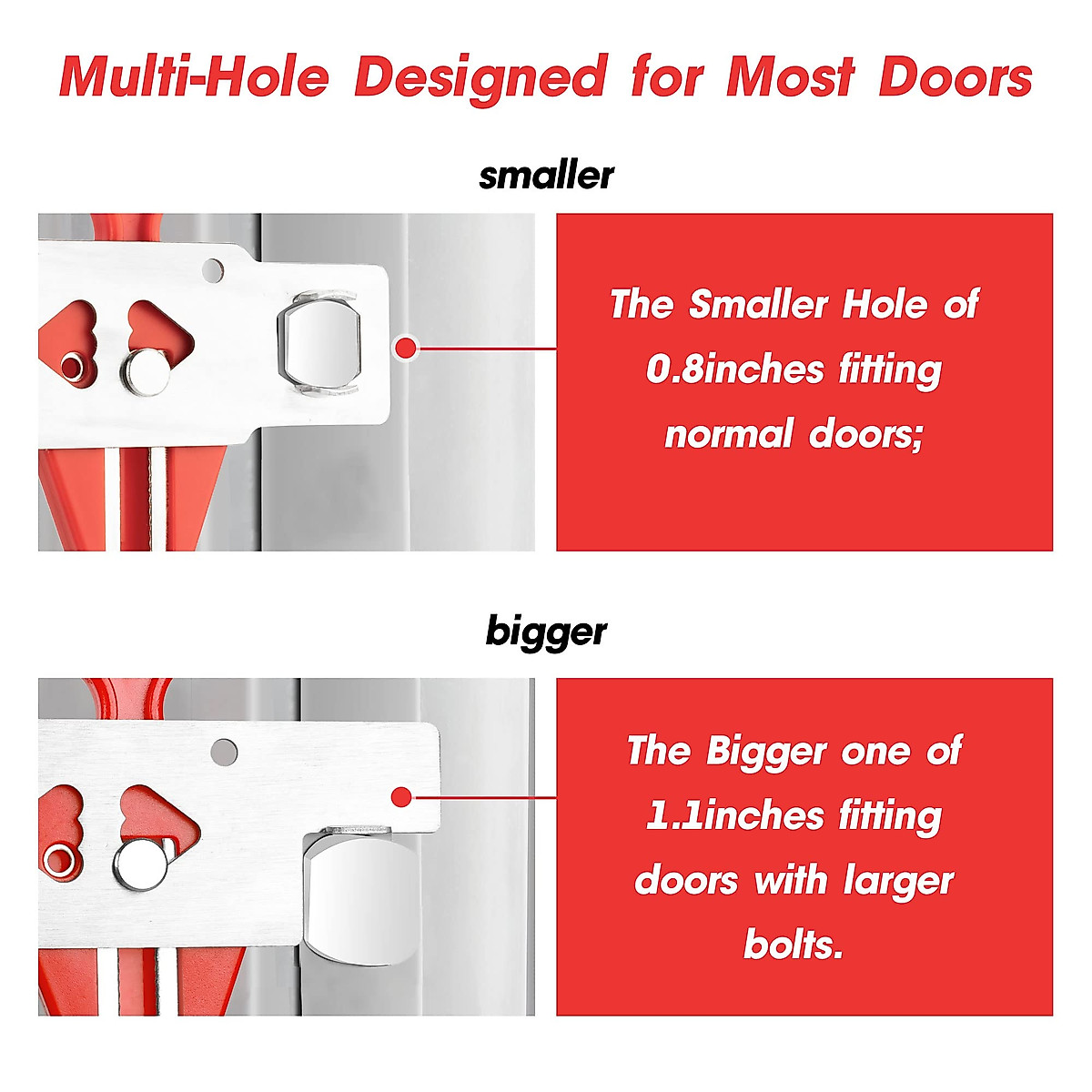 AceMining Upgraded Portable Door Lock & Black Door Stop Alarm