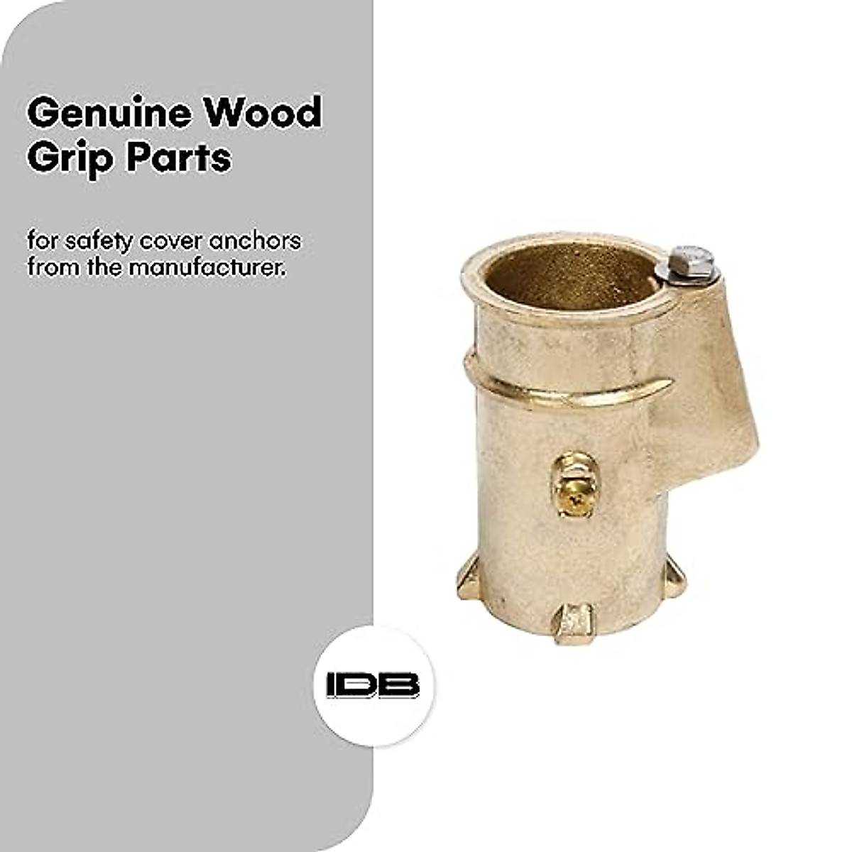 Wood Grip | Anchor and Escutcheon Pool Rail Set | 4'" Anchor for 1.90" Outer Diameter Tubing | Brass Inground Pool Anchor | Anchor-Escutcheons Set | Escutcheon Ring and Pool Anchors (2 Pack)