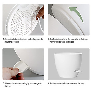 SwinDuck 10 Inch Self Watering Hanging Pots, 2 Pack Hanging Planters with 40oZ Deep Reservior for Indoor Outdoor Plants Flowers, White