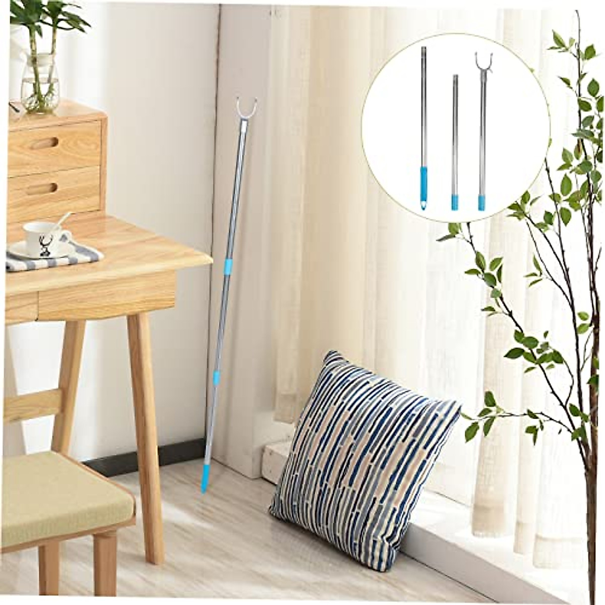 Outanaya Stitching Clothes Rail Retractable Clothes Line Outdoors Home Goods Adjustable Clothes Rack Clothes Drying Rod Clothes Hook Pole Reach Garment Sticks Clothes Drying Supplies Major