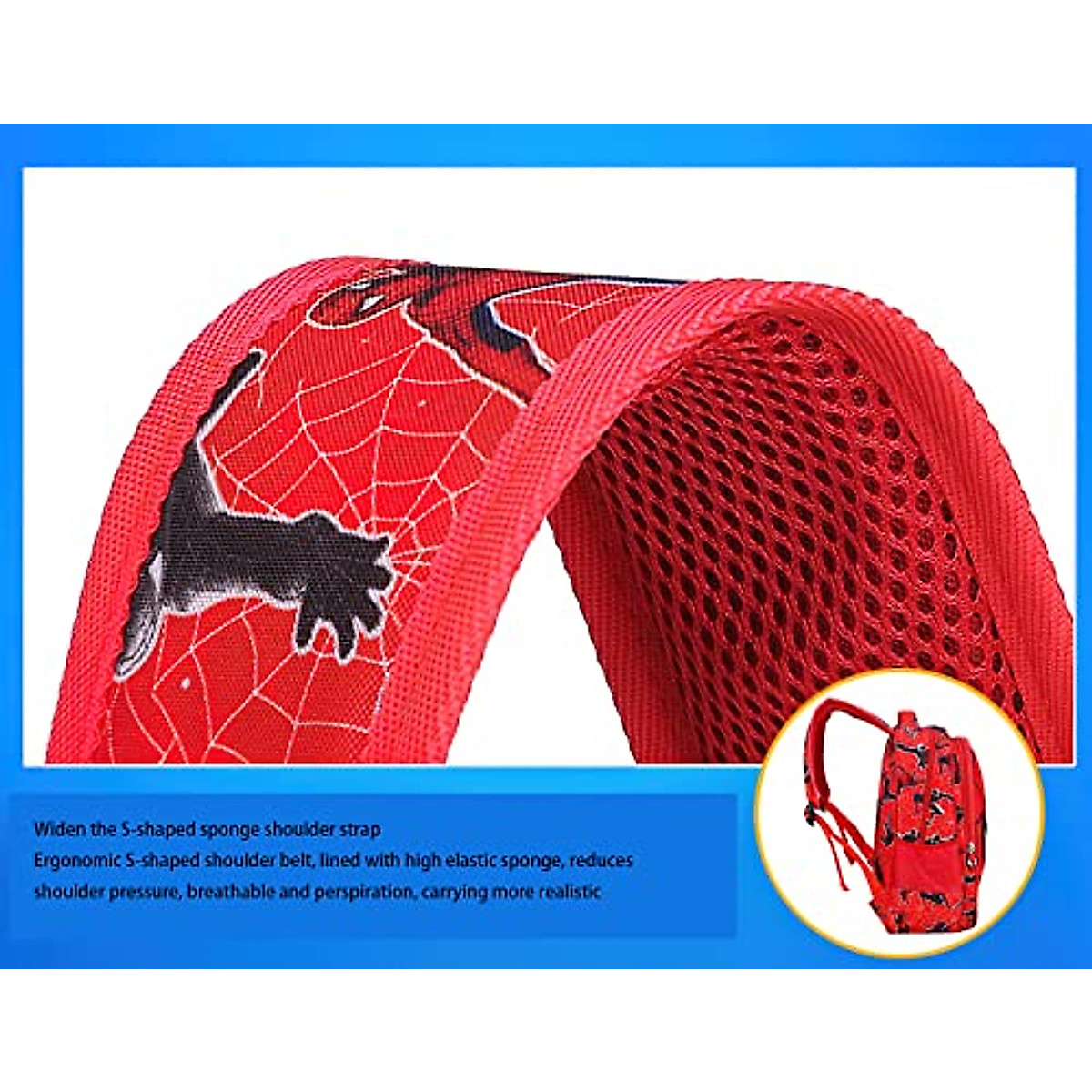 ZDKESGD School Backpack for teen boys girls 3D Comic Schoolbag Anime Cartoon Waterproof Bookbag