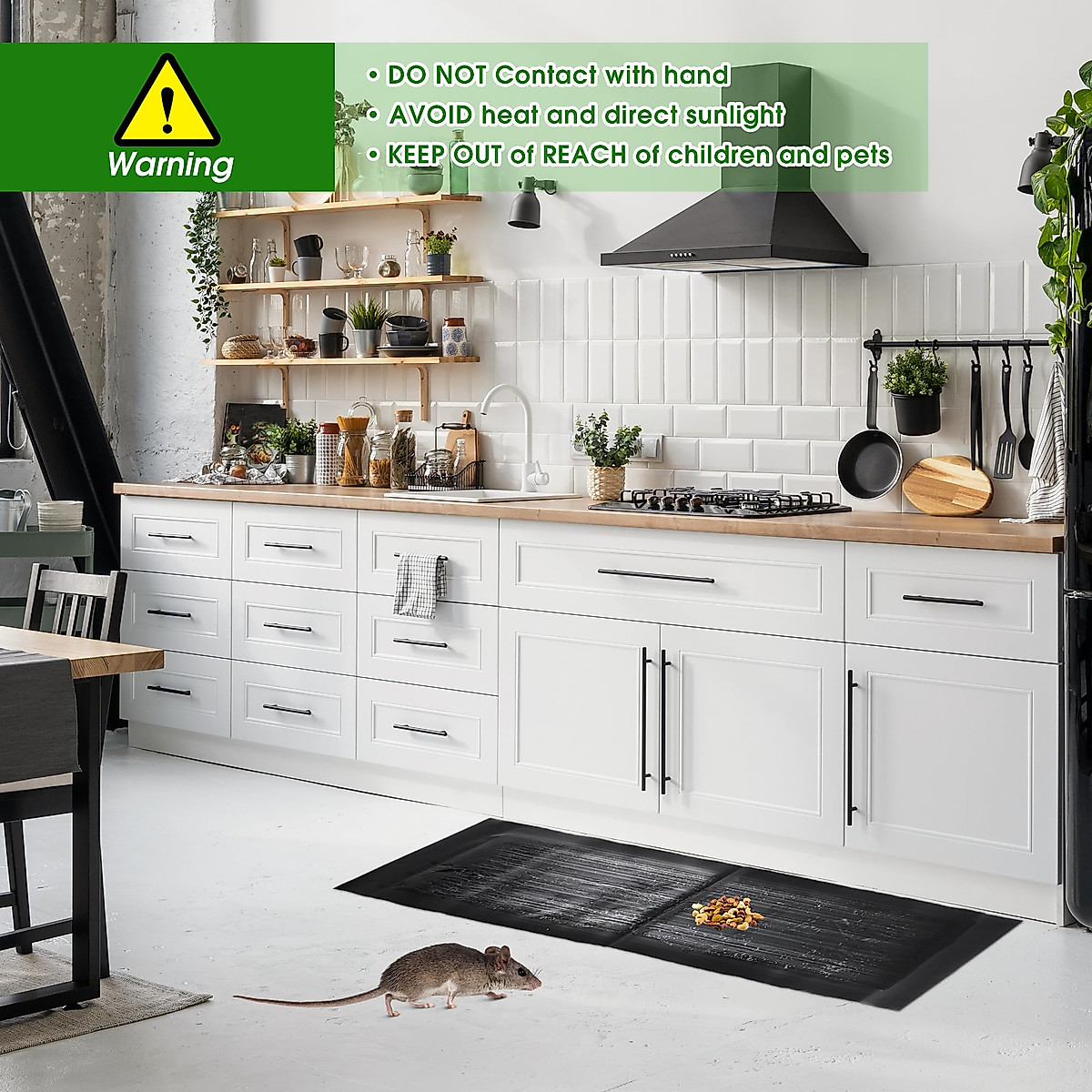 6 Pack Sticky Mouse Traps, [Anti Tear] Rats Trap, 47" x 11" Ultra Large Mice Trap for Home Strong Sticky Glue Traps for Indoor Outdoor Trapping Snakes Rats Spiders Roaches and Other Rodents