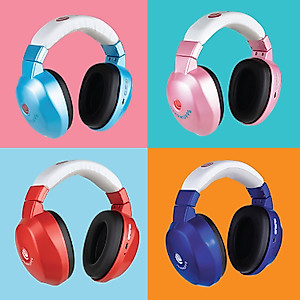 Lucid Audio Wireless HearMuff - Hearing Protection Earmuffs for Babies/Infants/Toddlers - Bluetooth Sensory Headphones for Autism, Fireworks, Sporting Events (Light Blue)