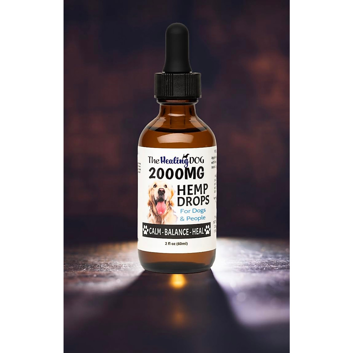 The Healing Dog: Hemp Drops for Dogs & People - 2000mg