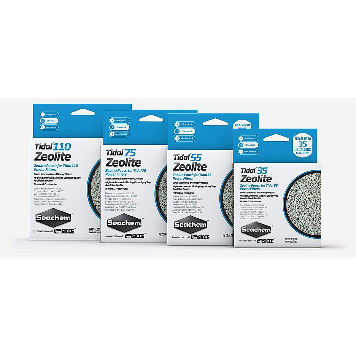 Seachem Laboratories 6514 75 Zeolite 250 mL Tidal Filter