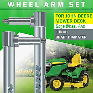 Yoursme AM131288 AM131289 Front and Rear Mower Deck Gage Wheel Arm for John Deere Mower Decks 48C 54C and 62C Diameter 1”