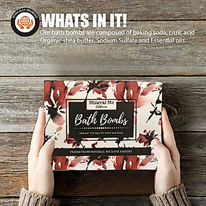 Valentines Bath Bombs for Women Relaxing with Inspirational Messages, 12 Natural and Organic Bath Bombs with Essential Oils & Skin Moisturizing Shea Butter. Gift for Her, Wife, Girlfriend.