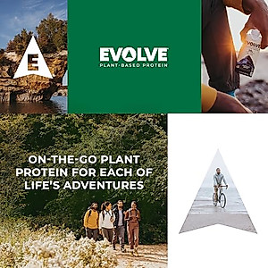 Evolve Plant Based Protein Shake, Double Chocolate, 20g Vegan Protein, Dairy Free, No Artificial Sweeteners, Non-GMO, 10g Fiber, 11 Fl Oz (Pack of 12) - (Formula May Vary)