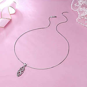 GDDX 925 Sterling Silver Good Luck Polished Celtic Knot Cross Pendant Necklace for Womens (Long Silver)