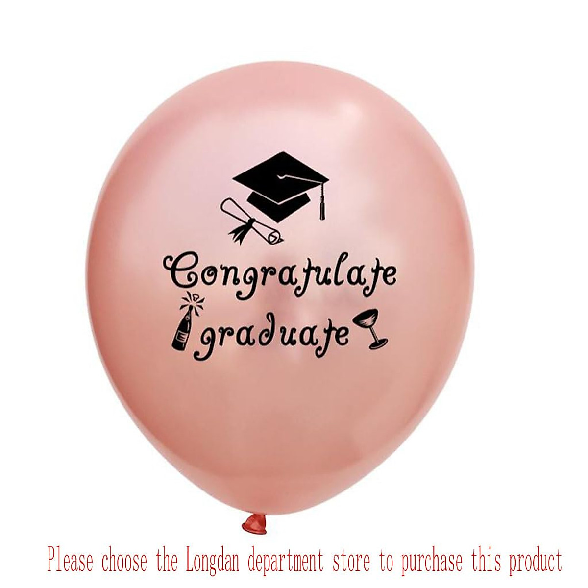 rose gold Sequin graduation balloon congratulations graduate party decorations balloon, Silver, Z-3