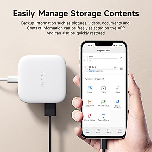 Hagibis Phone Backup Device Cube Auto Backup Photo Storage Photo Stick Picture Video Memory USB Backup Stick for iPhone 15 14 13 12 11 XS Pro Max Mini SE, iPad Pro/Mini, Samsung, Android and Tablet