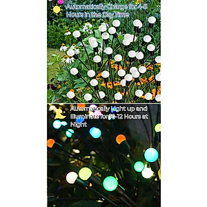 Foreimie 5 Pack Solar Firefly Lights Outdoor Waterproof,Solar Starburst Swaying Lights,2 Modes,30-LED Solar Garden Lights,Christmas Decorative Stake Pathway Lights Landscape Lights (Multicolour)